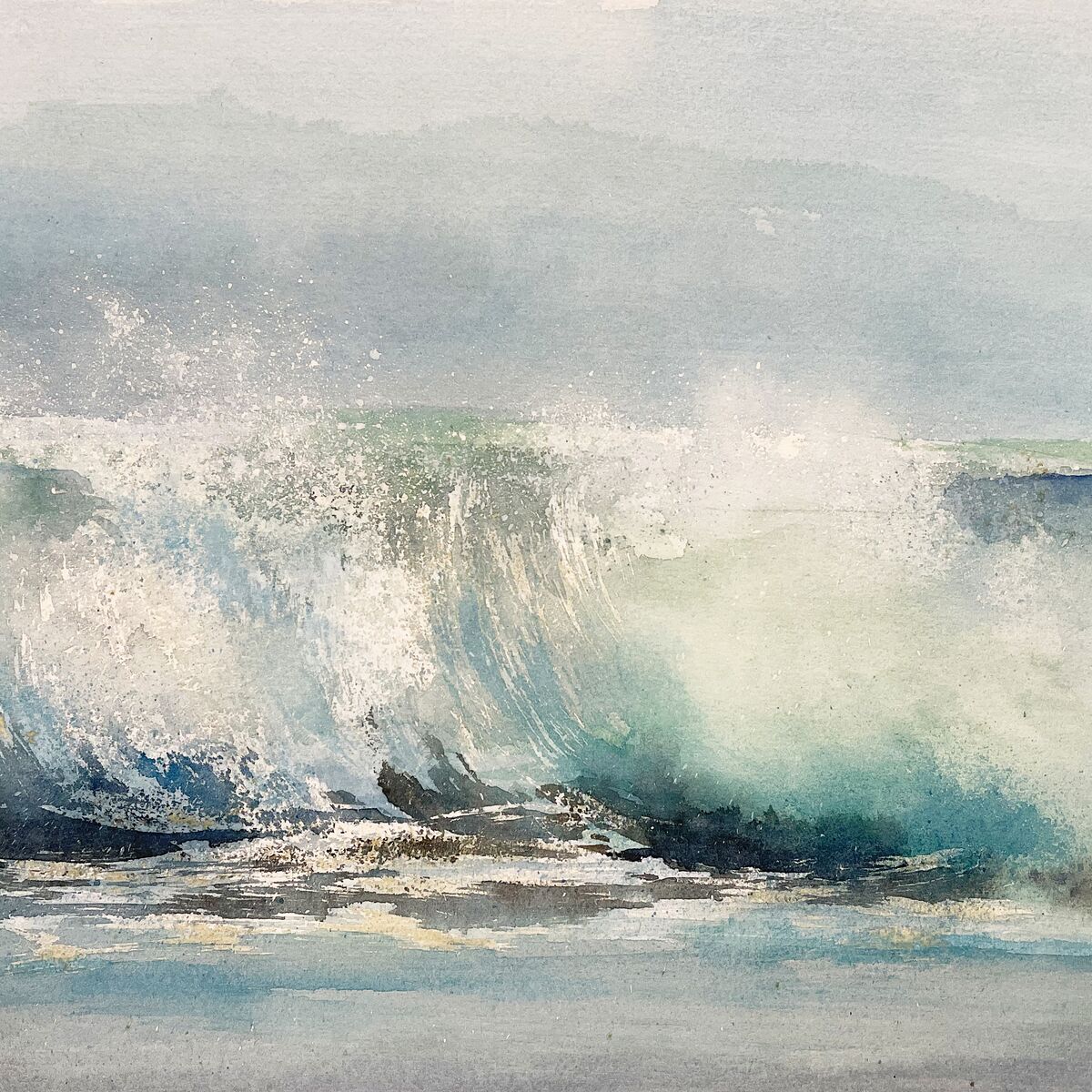 Gischt – Brandung – Meer – Aquarell - Malen am Meer®