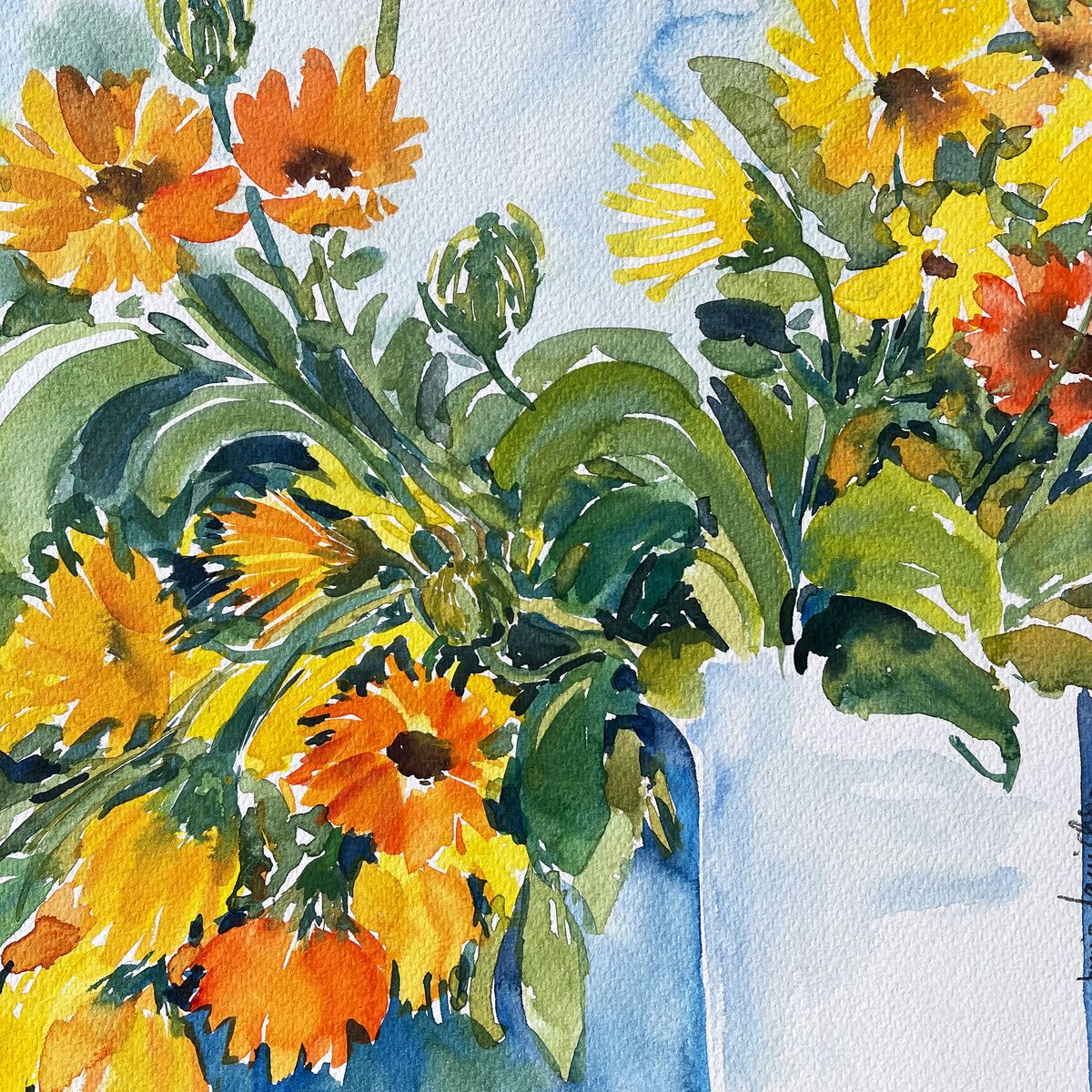 Gelb im Aquarell - Malen am Meer®